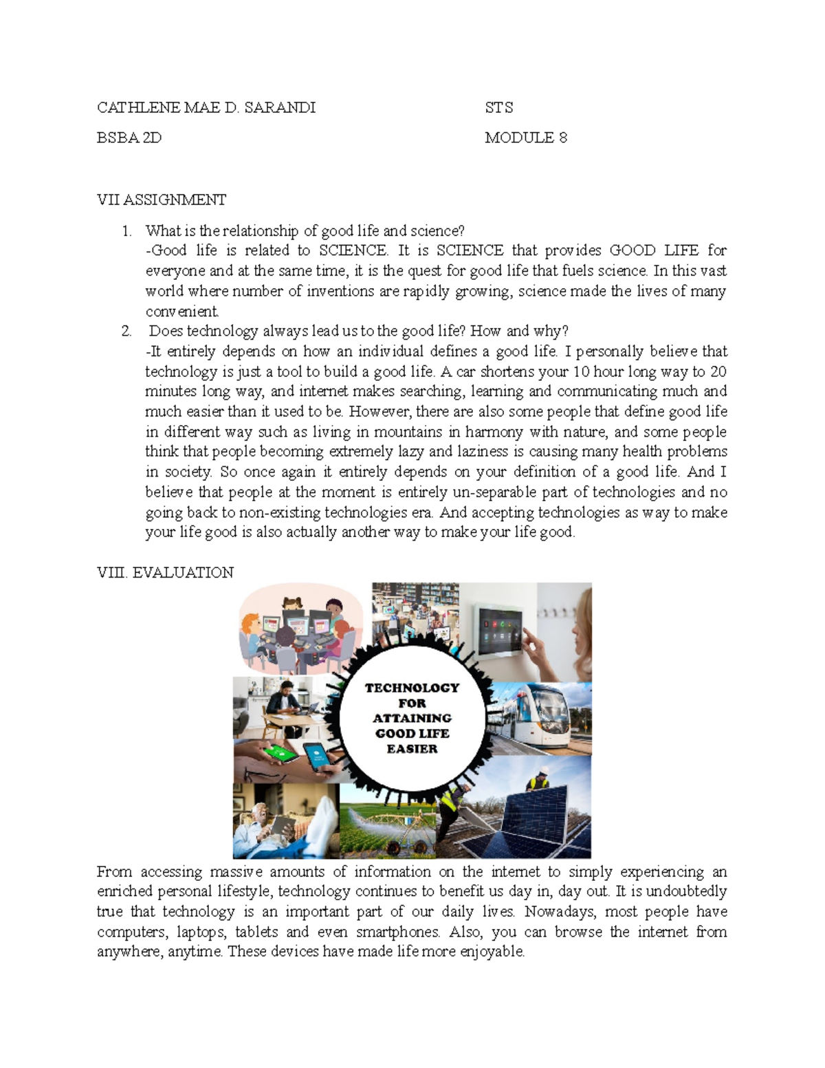 STS Cathlene MAE D. Sarandi - CATHLENE MAE D. SARANDI STS BSBA 2D ...