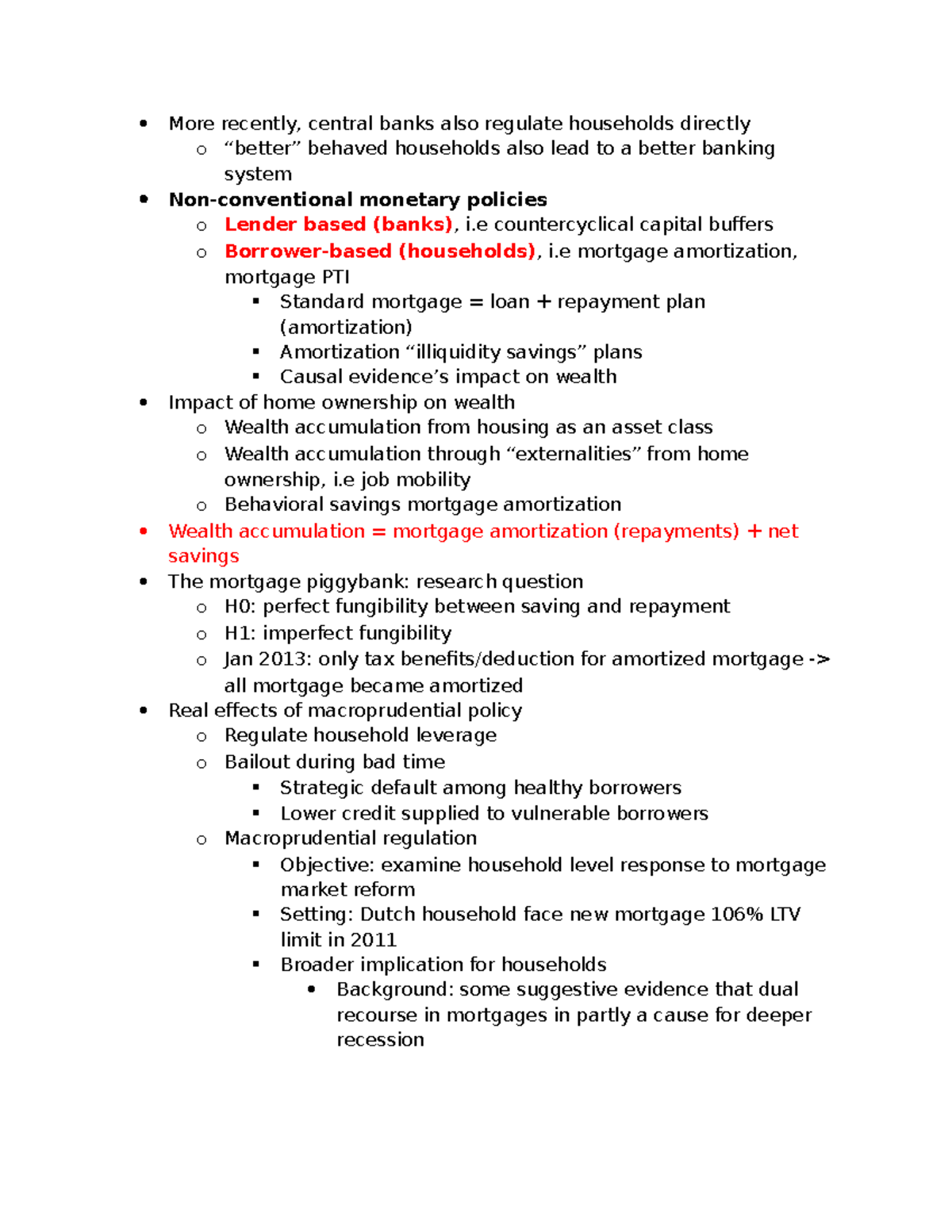 Lecture 6-7: Banking & Household Regulation Insights - Studeersnel