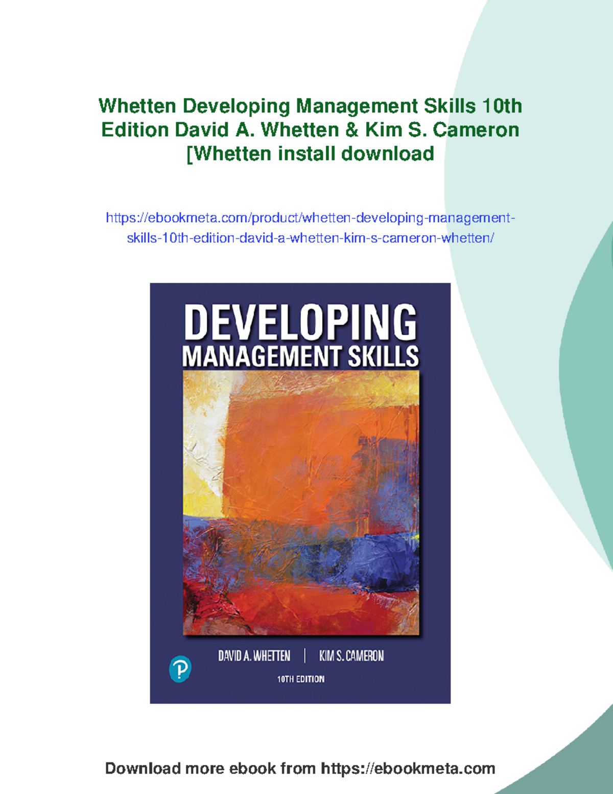 Developing Management Skills: 10th Edition Insights and Updates - Studocu