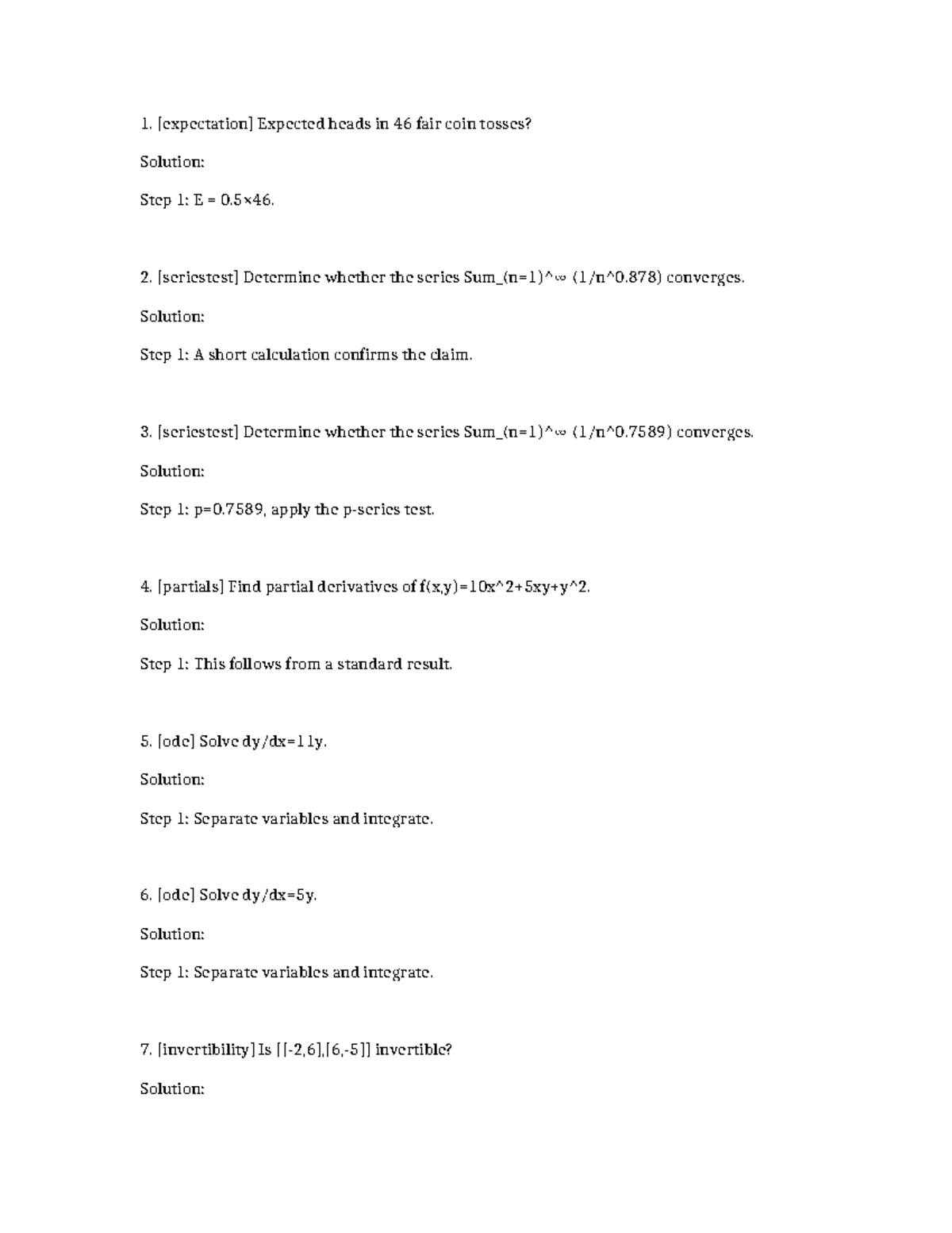 Math 3768 & 3762: Coin Tosses, Series Convergence & Derivatives ...