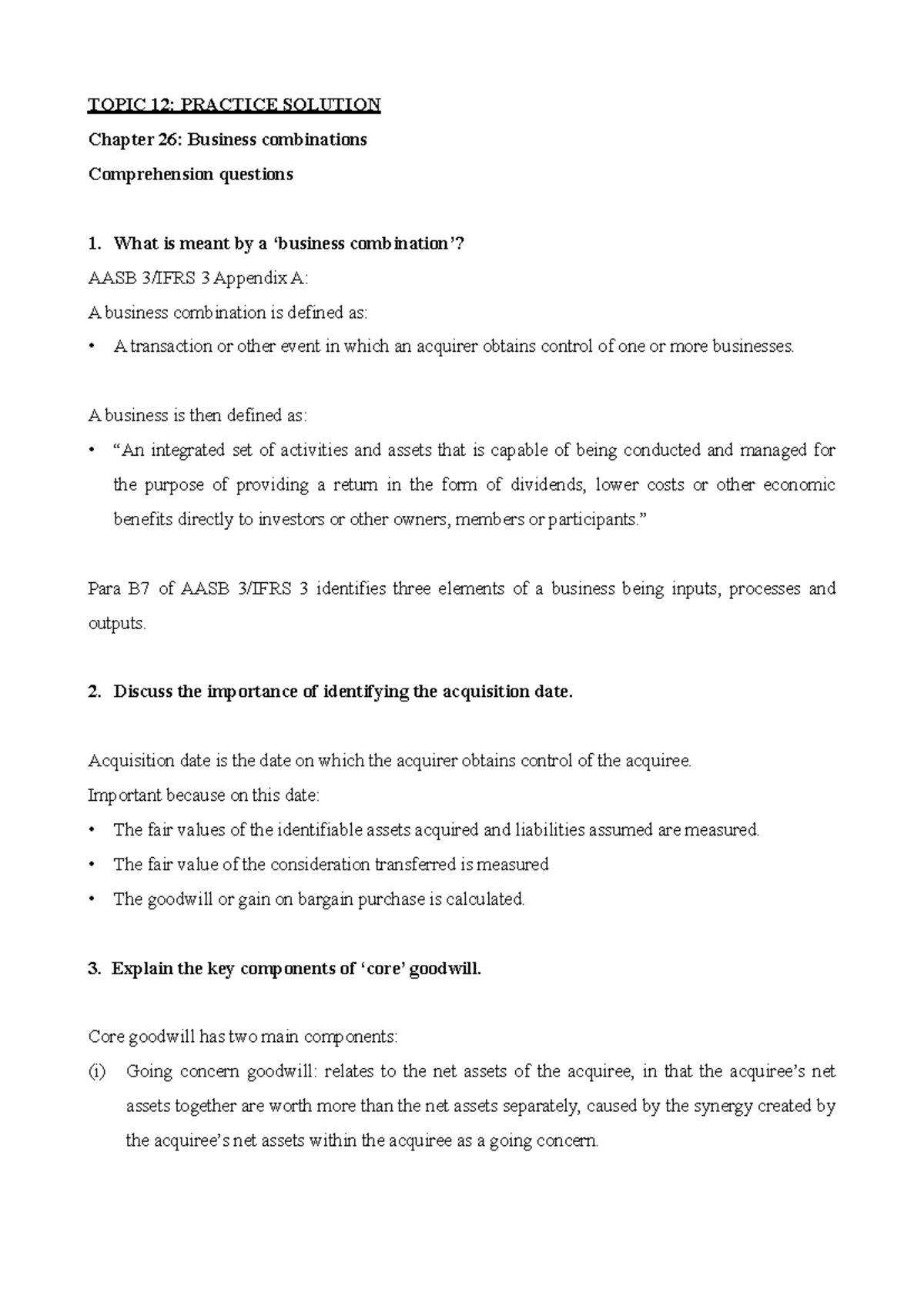 Topic 12 Practice Solution - TOPIC 12: PRACTICE SOLUTION Chapter 26 ...