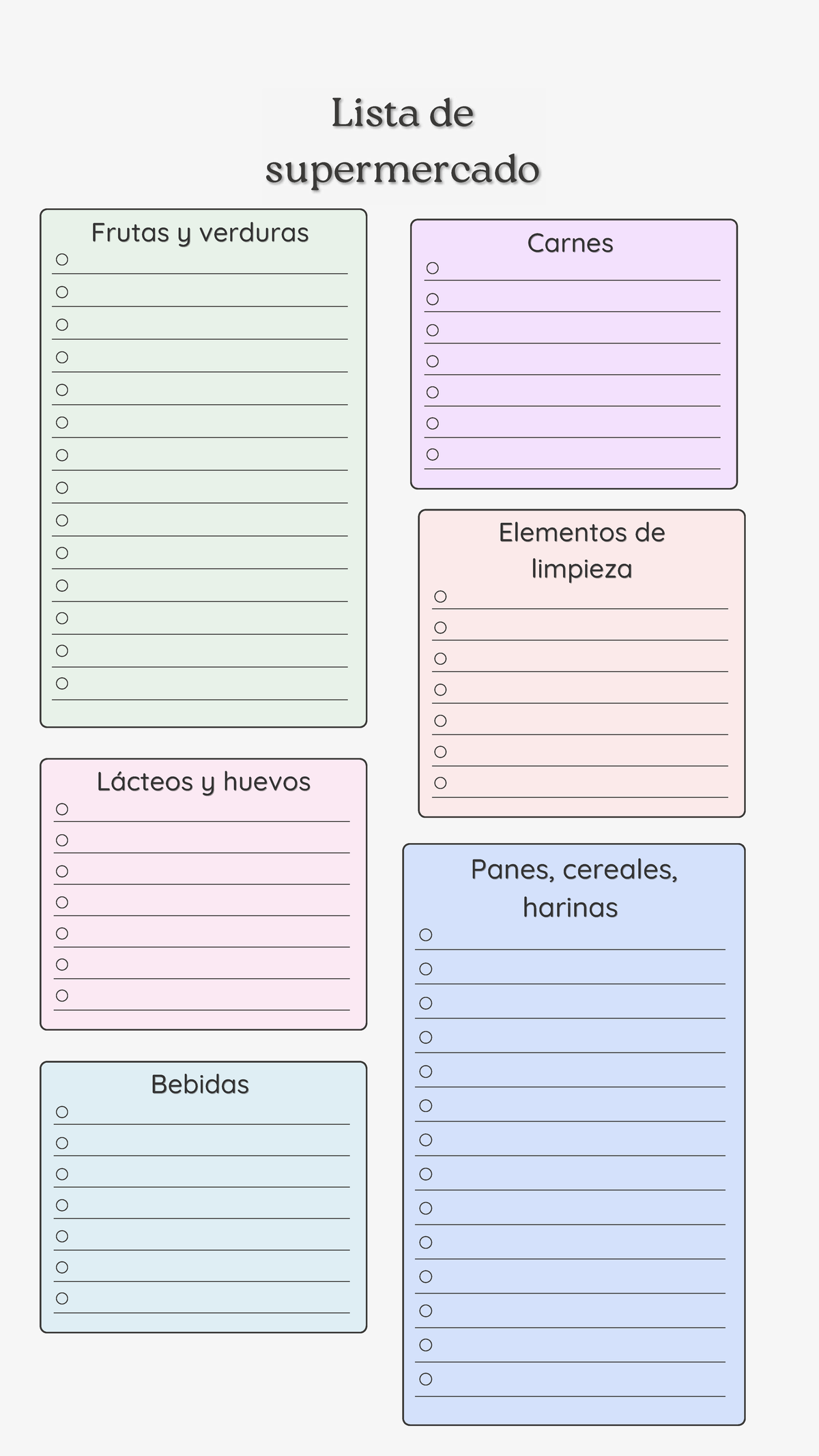 Blue Pink Pastel Simple Grocery Shopping List - Psicolgia educativa ...