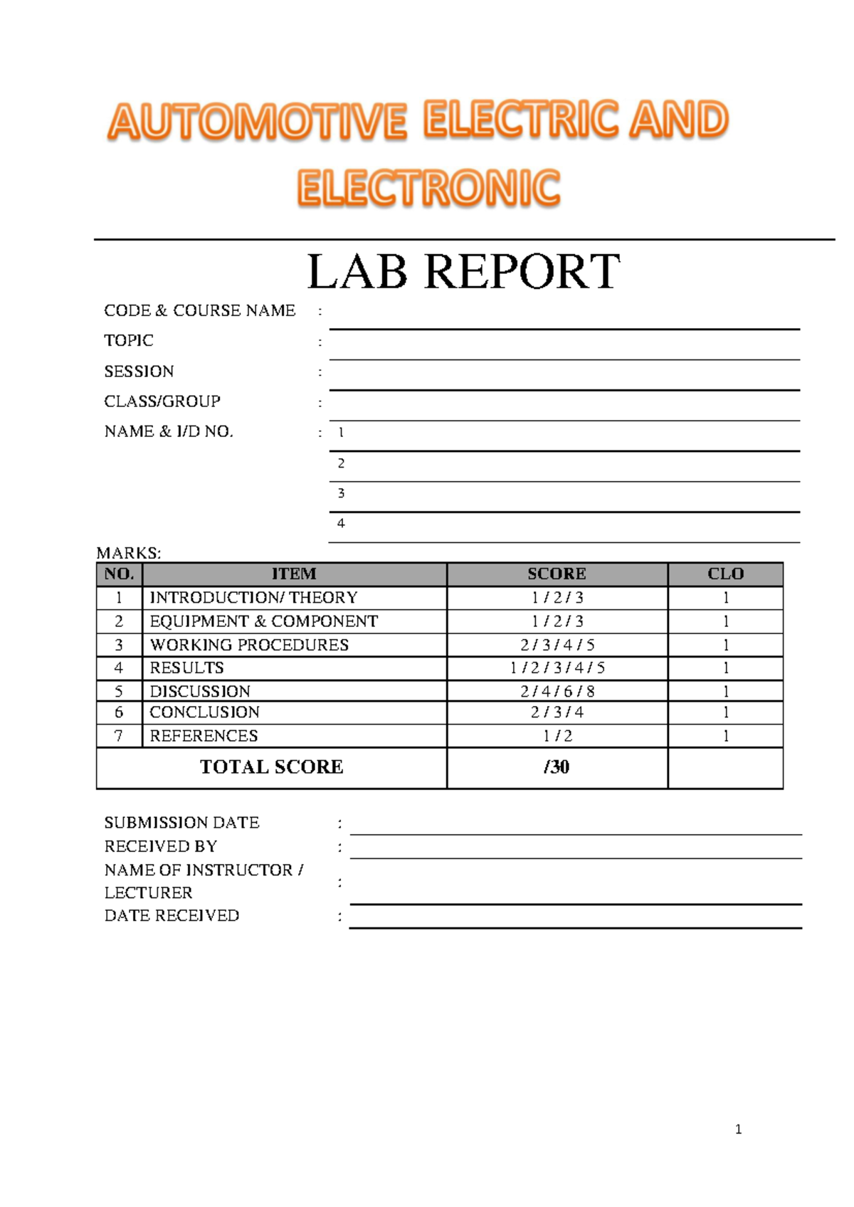 LAB Sheet 4 DJA2006 - Comprehensive Lab Report Template - Studocu