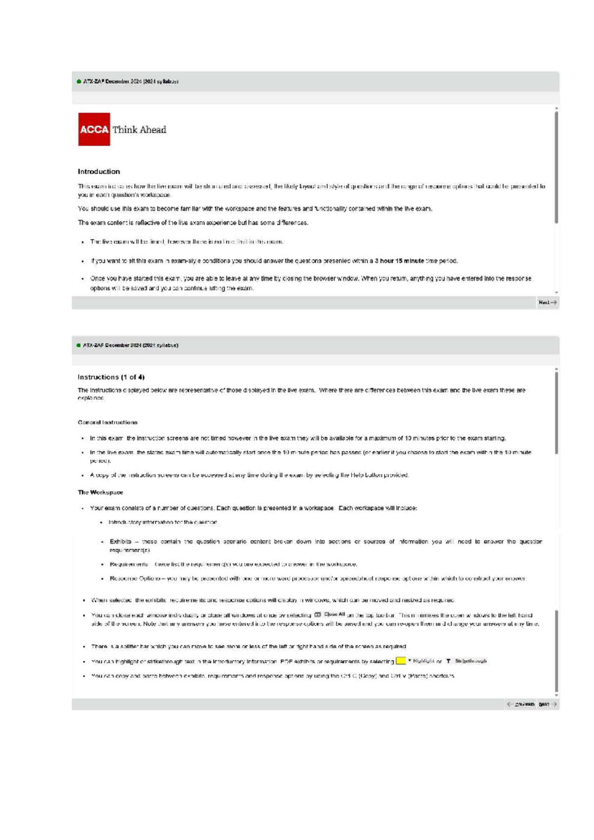 ATX December 2024 RSA Variant: Exam Structure and Instructions - Studocu