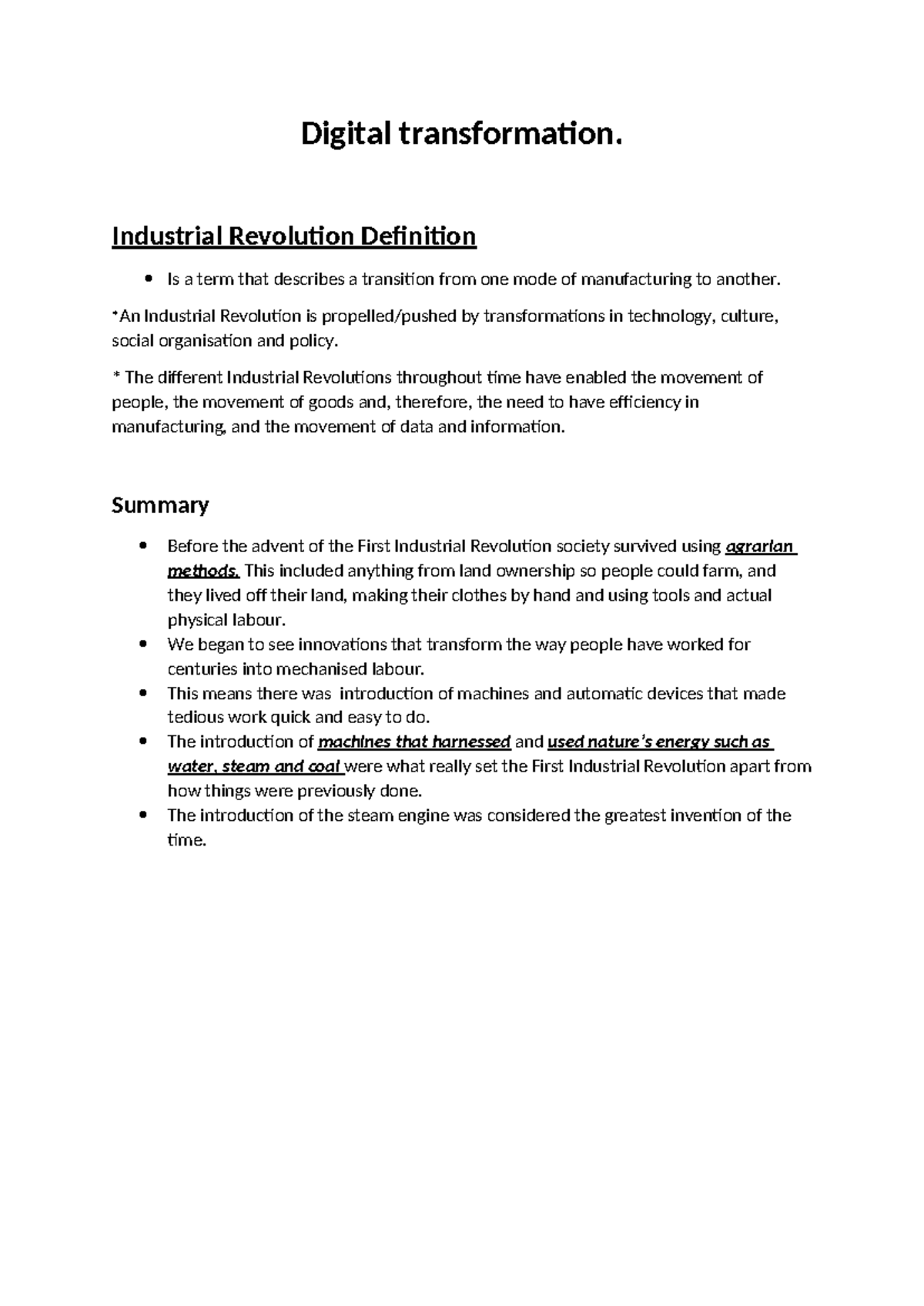 Digital Transformation: Understanding Industrial Revolutions and Their ...