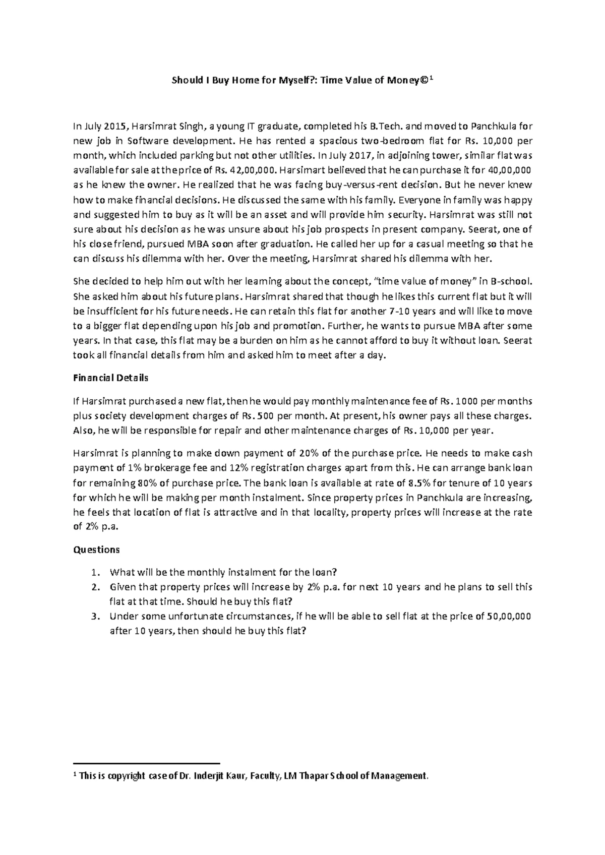 TIME VALUE OF MONEY (TVM) FINANCIAL MGMT MCQs & EXPLANATIONS - Studocu