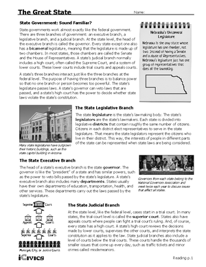 Study Guide Answer Key - CIVICS EOC PRACTICE MATERIAL - Study Guide ...
