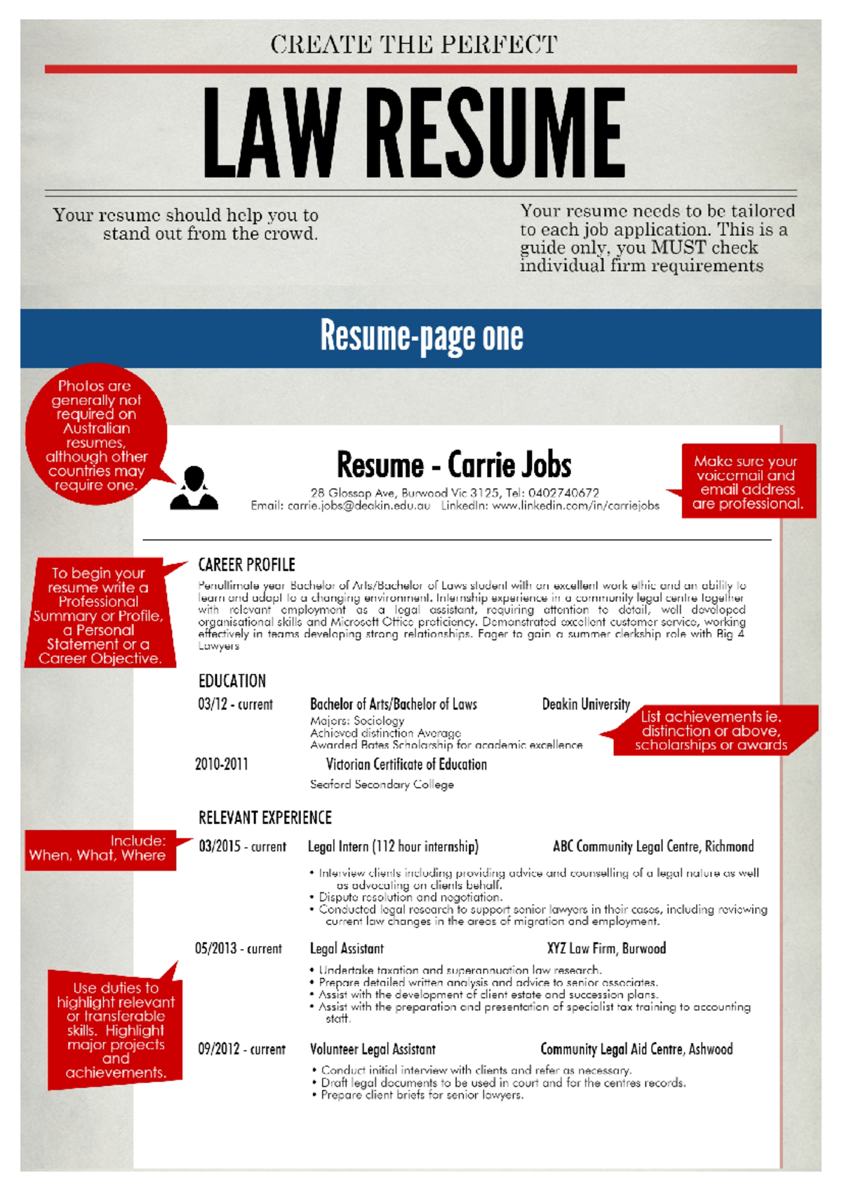 Law resume - example on how to structure you legal resume for ...