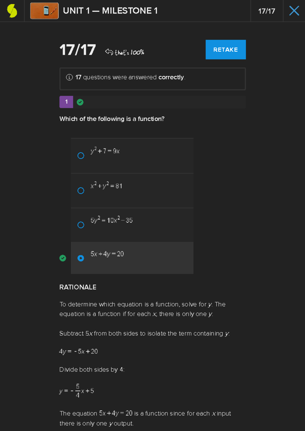 UNIT 1 MILESTONE 1 REVIEW: Understanding Functions and Graphs - Studocu