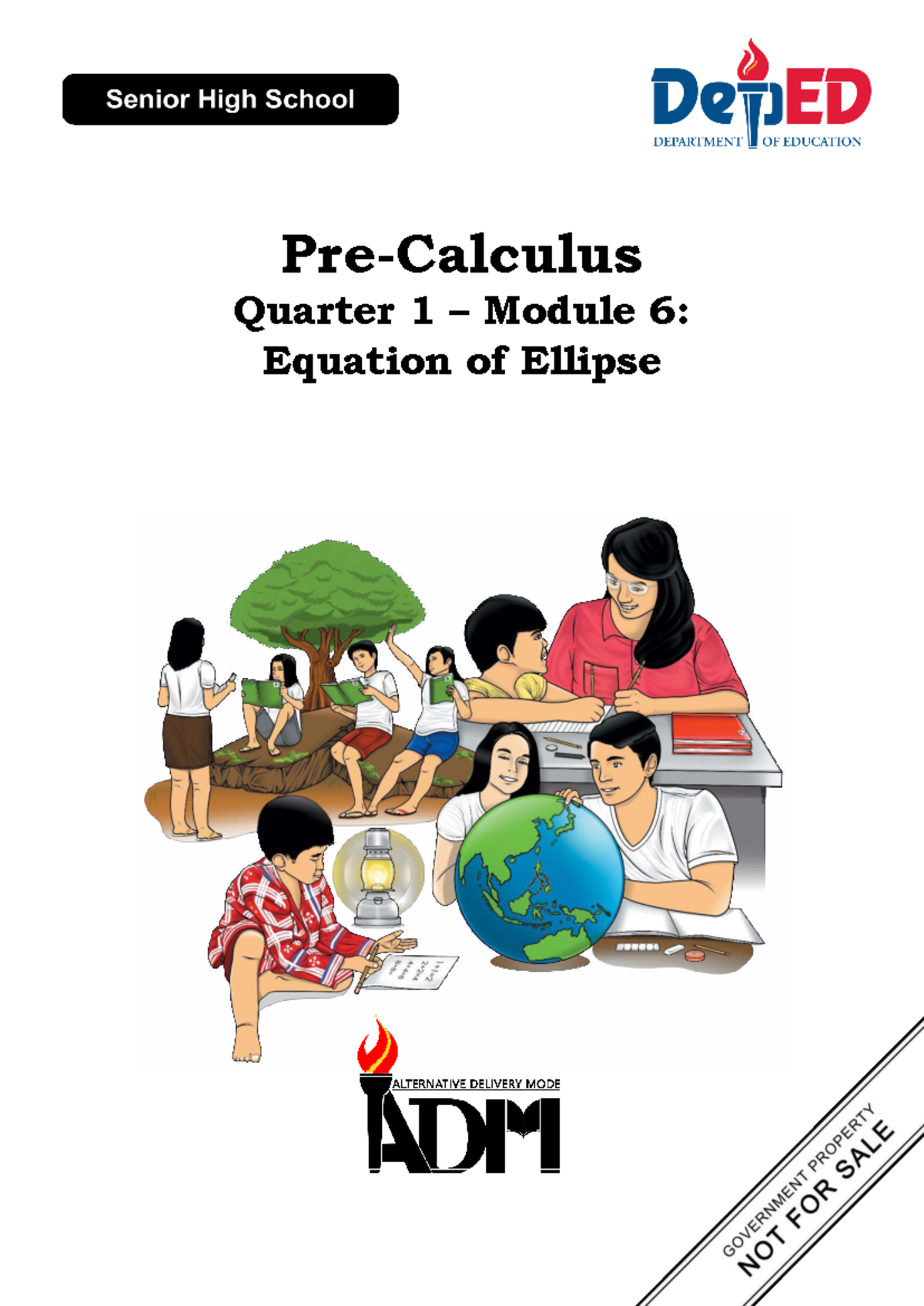 Grade 11 General Math: Module 6 - Equation of Ellipse (Q1) - Studocu