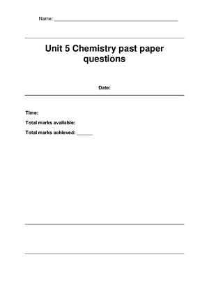 Unit 5 Revision Guide - Btec applied science - Unit 5 Had a look Nearly ...