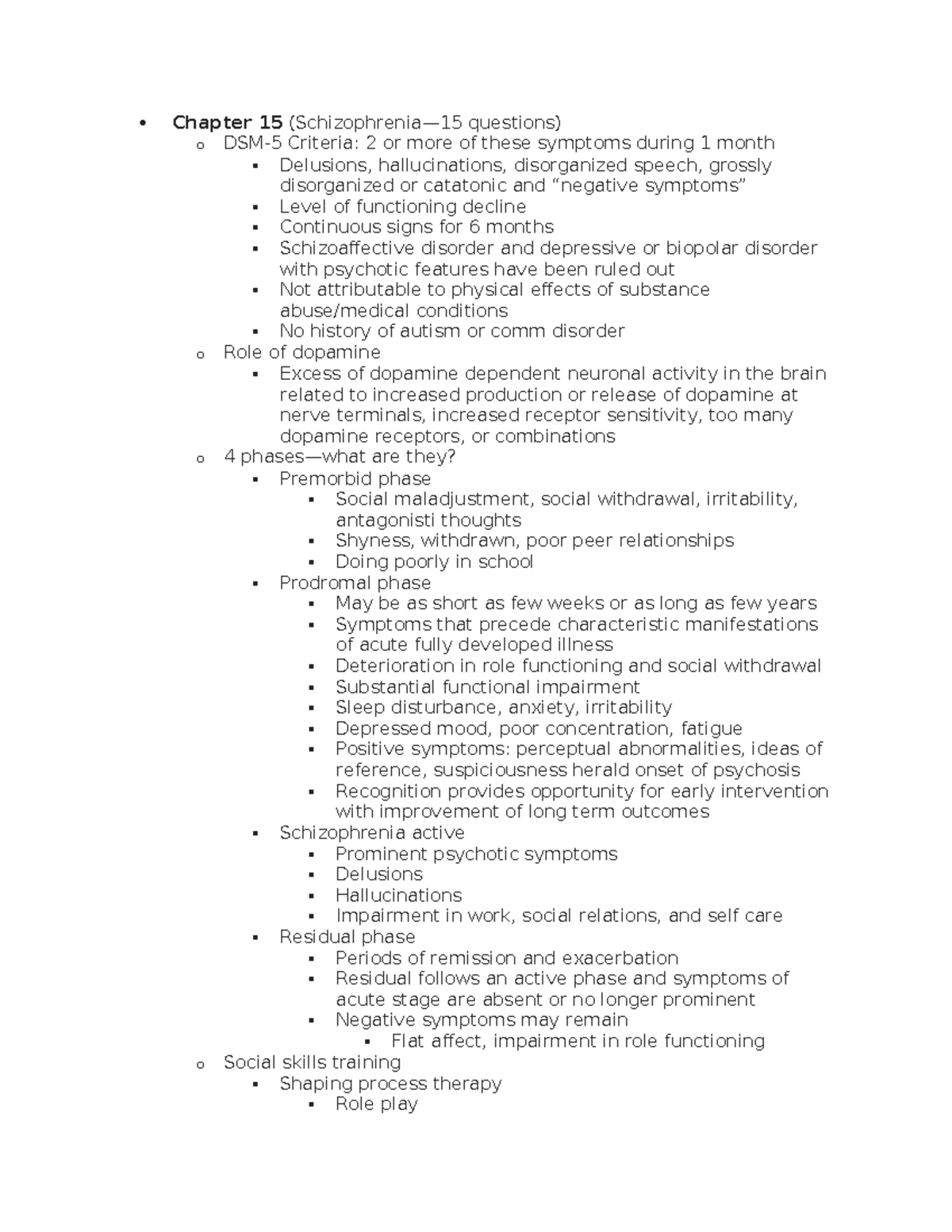 Exam 3 Study Guide: Key Topics on Schizophrenia & Substance Abuse - Studocu