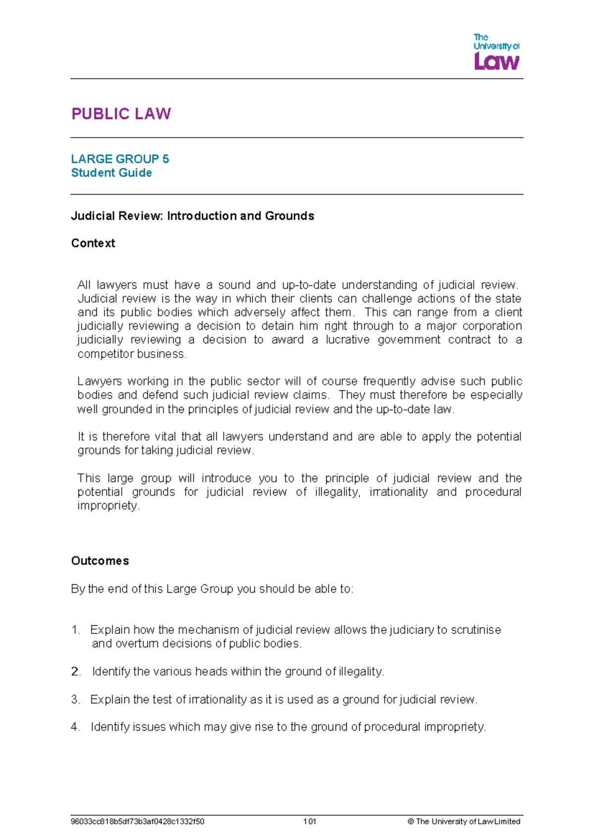 public law- unit 5 - student guide- notes on judicial review - PUBLIC ...