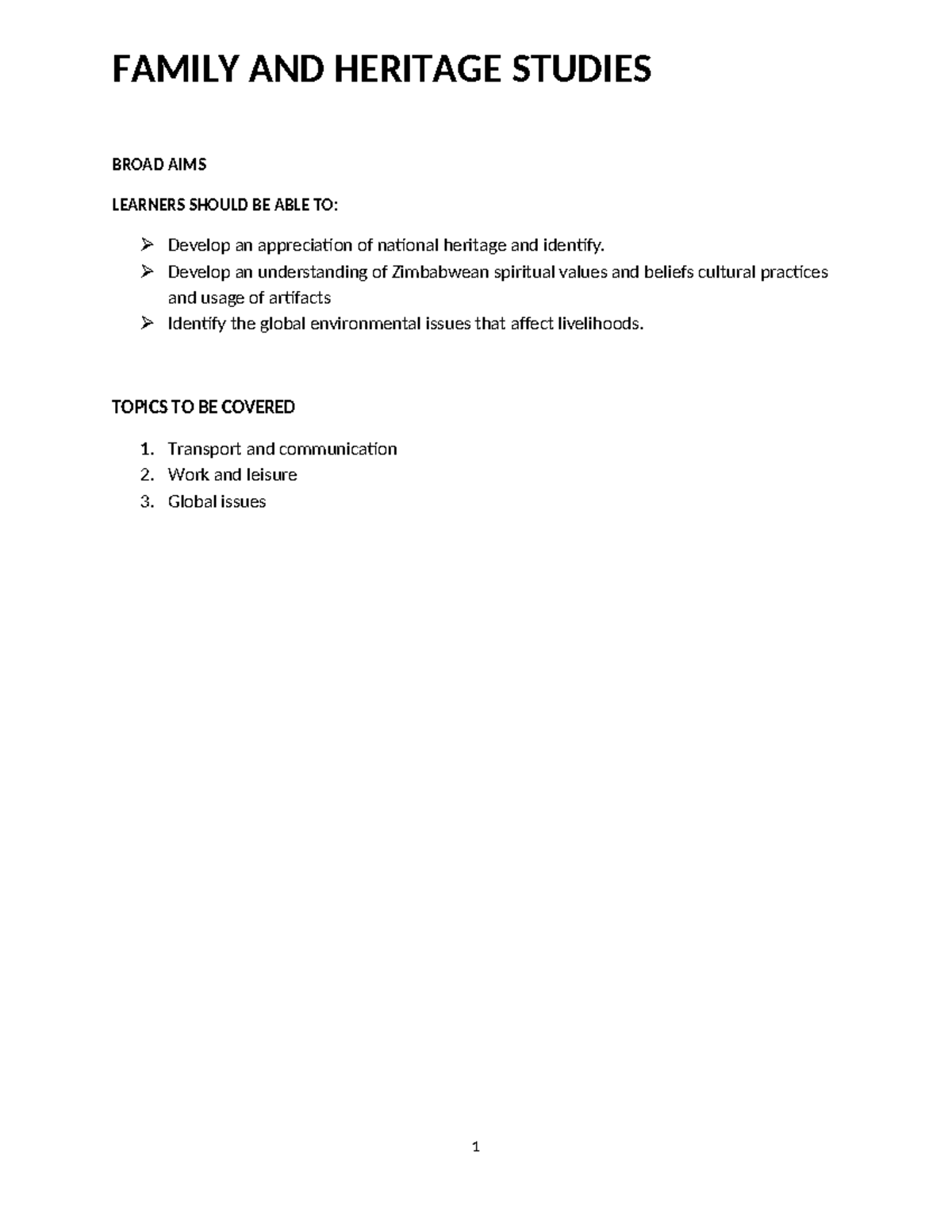 Grade 2 TERM 3 Family & Heritage Studies Scheme & Plan - Studocu
