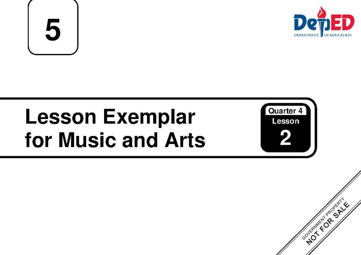 Q4 LE Music and Arts 5 Lesson Exemplar: Week 2-3 Activities - Studocu