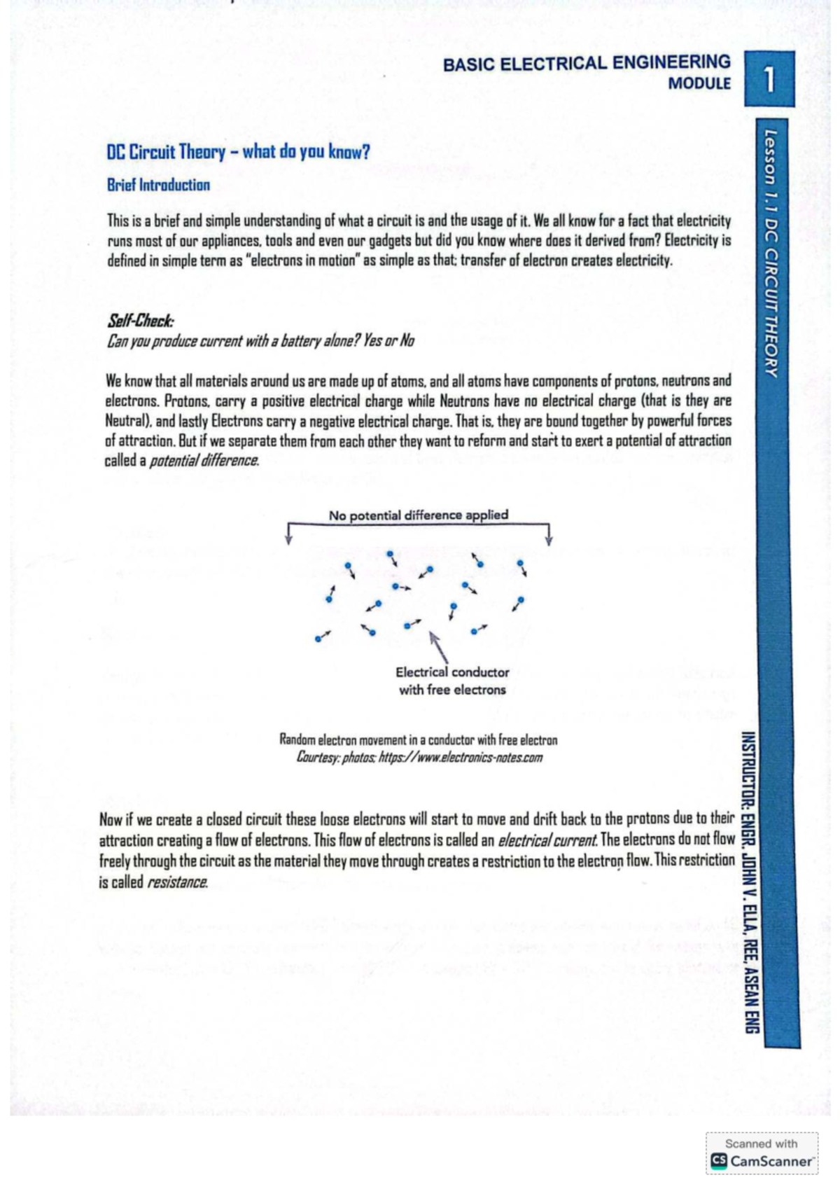 BASIC ELECTRICAL ENGINEERING EEN01: Module 1 - DC Circuit Theory ...