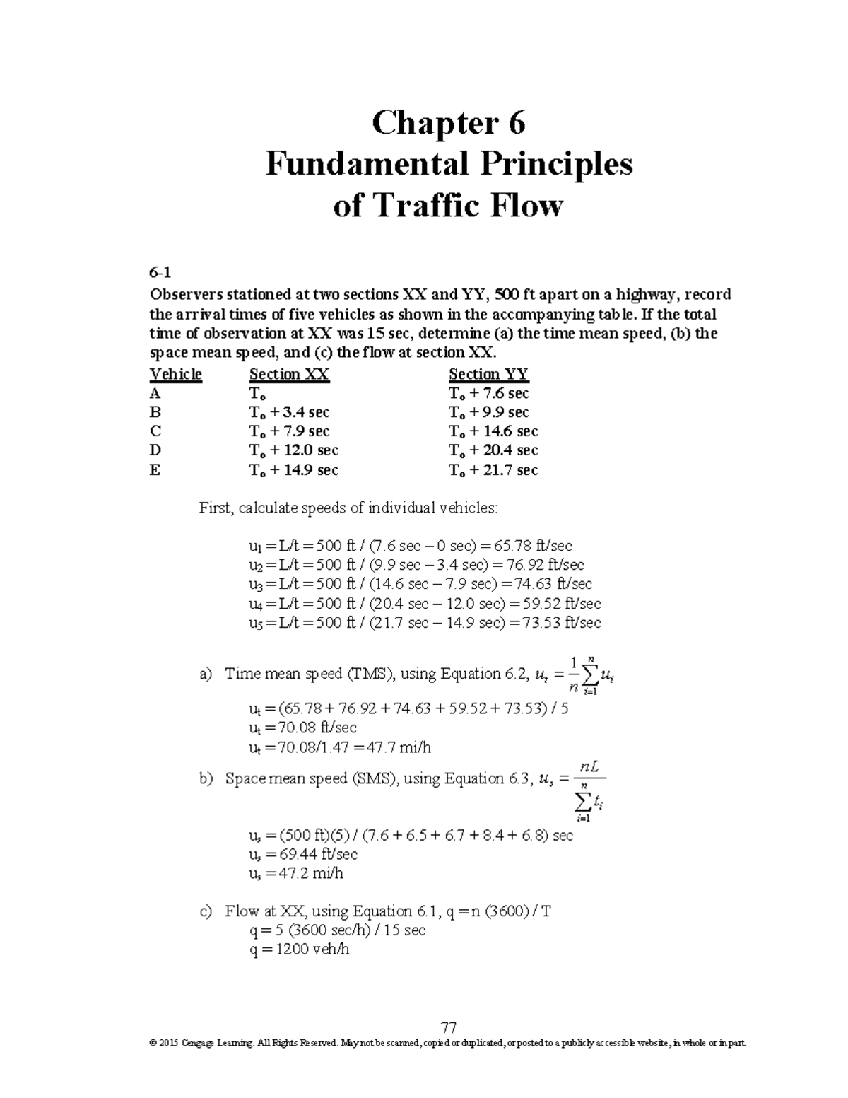 Sm-ch-6 - solutions - 77 Chapter 6 Fundamental Principles of Traffic ...
