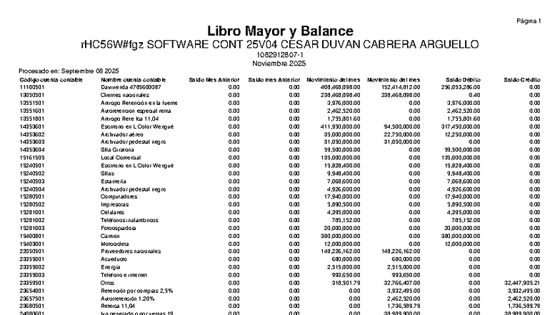 Libro Mayor y Balance - SOFTWARE CONT 25V04 - Noviembre 2025 - Studocu
