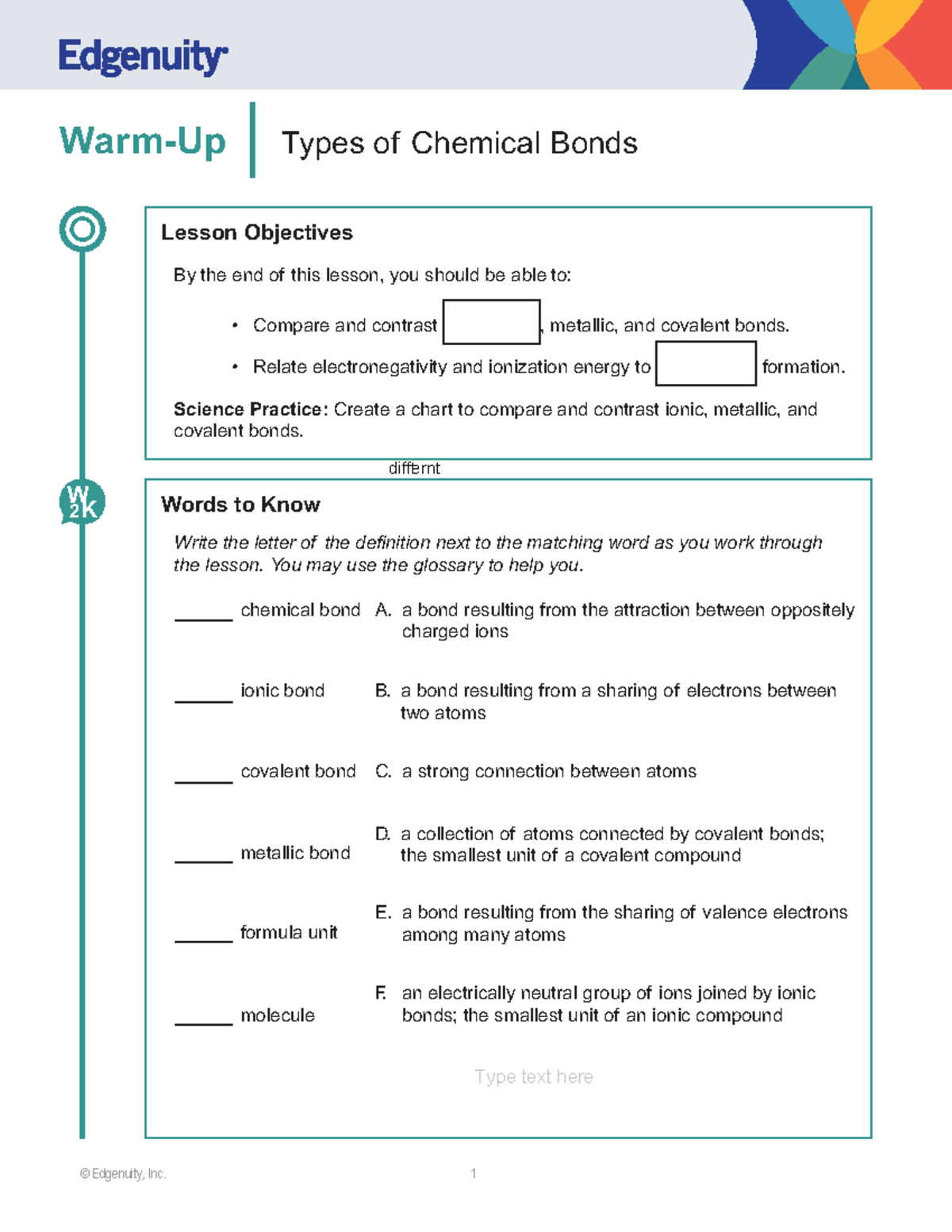3210 03 01 Understanding Types of Chemical Bonds in Science - Studocu