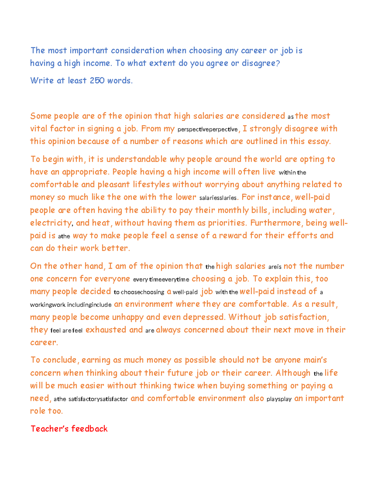 Agree or Disagree: Sample Essay for IELTS Writing Task - Studocu