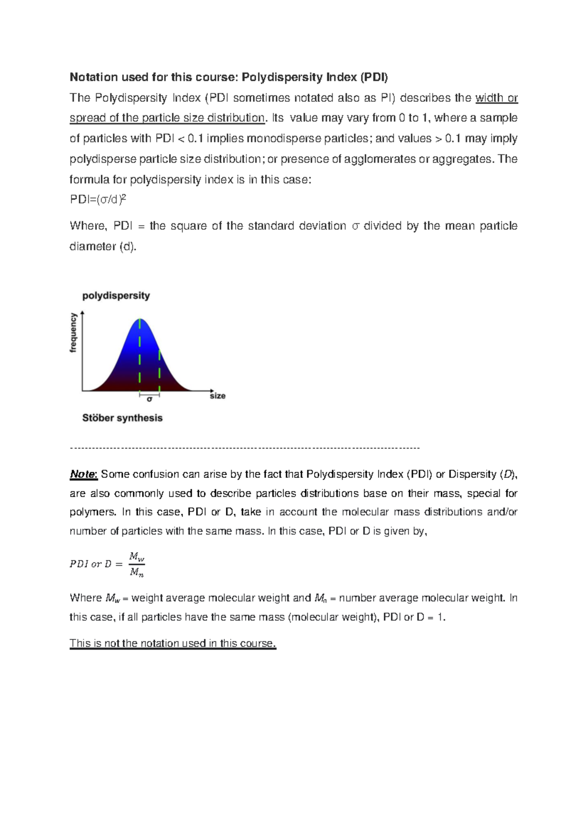 Polydispersity Index (PDI) Overview: Key Concepts and Formula - Studeersnel