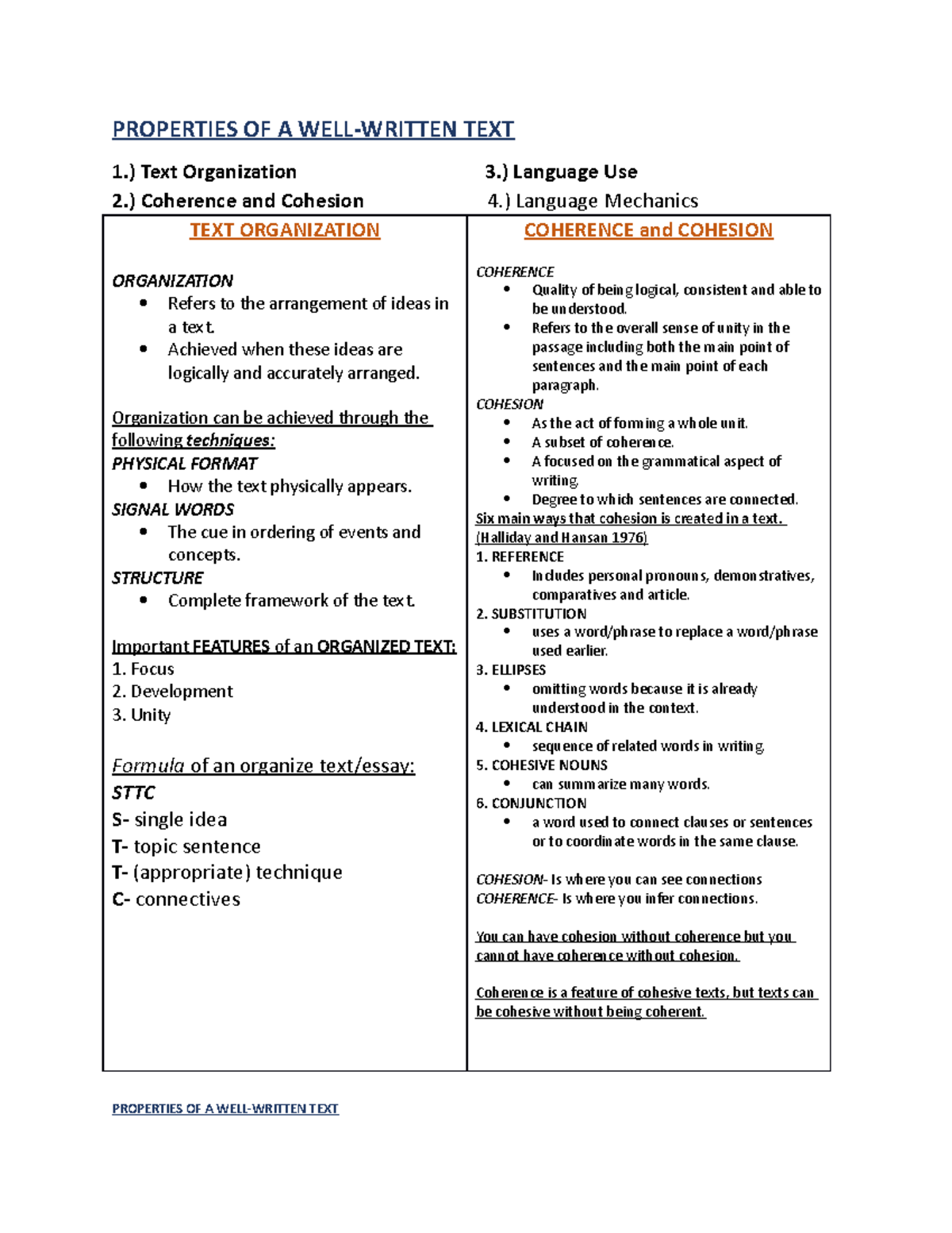 Lesson-6 TEXT- Organization- Coherence-AND- Cohesion- Language-USE ...