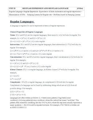 Theory of Computation: Normal Forms & Pushdown Automata Concepts - Studocu
