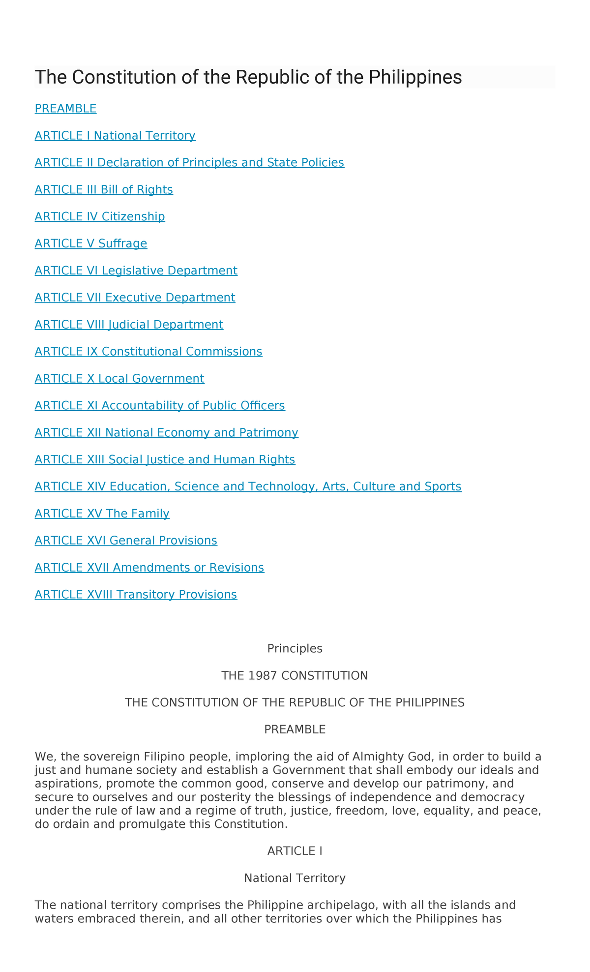 1987 Constitution - Lecture Notes on Principles & Articles - Studocu