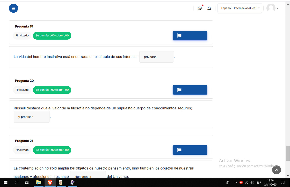 Examen de Filosofía: Preguntas y Respuestas Clave (E) - Studocu