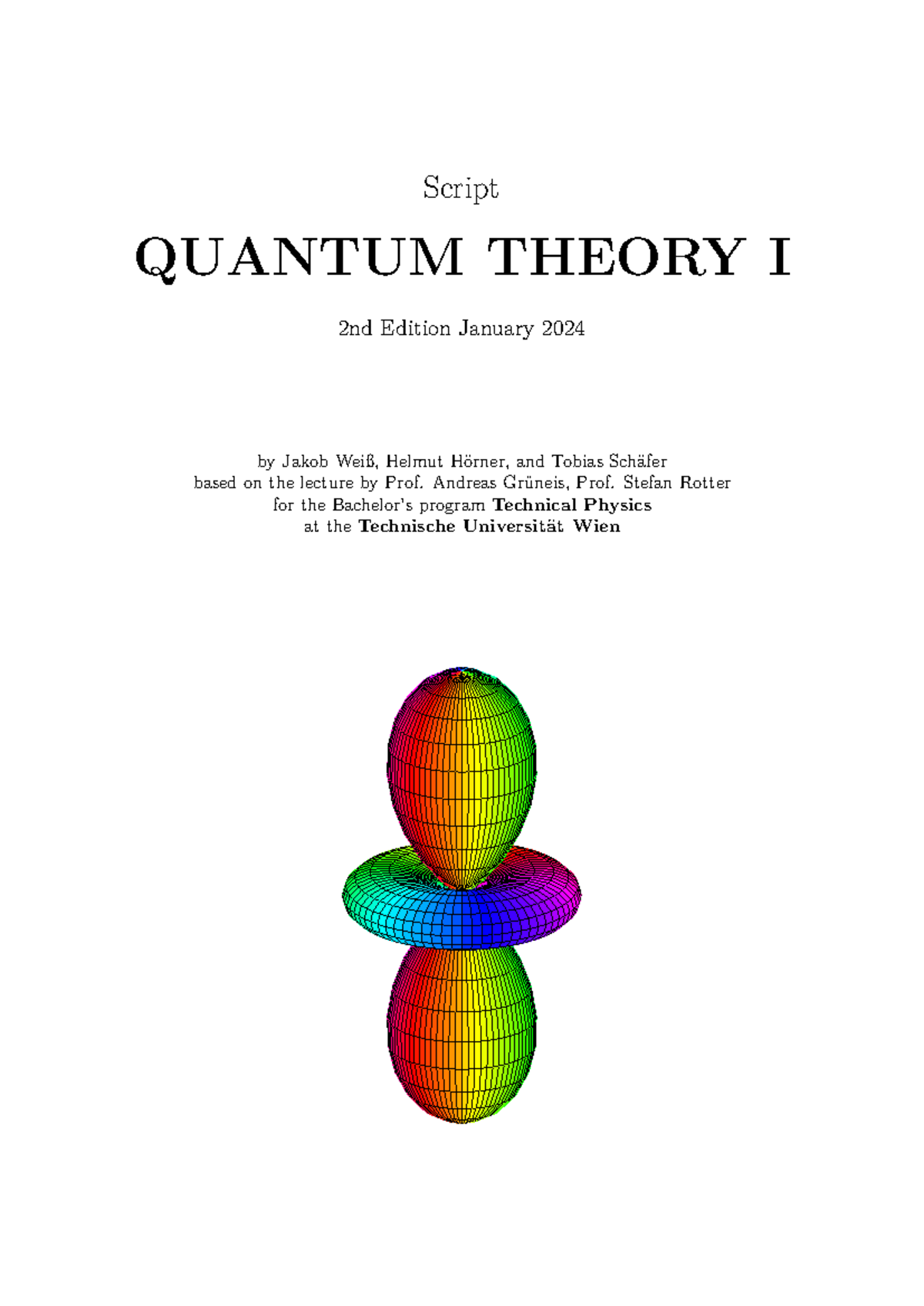Quantum Theory I lecture notes - 2nd edition January 2024 - Studocu
