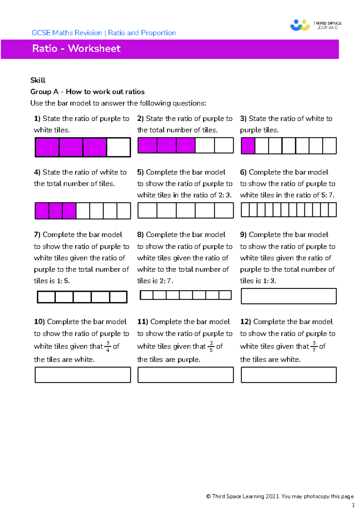 GCSE Maths Revision: Ratio and Proportion Worksheet - Studocu