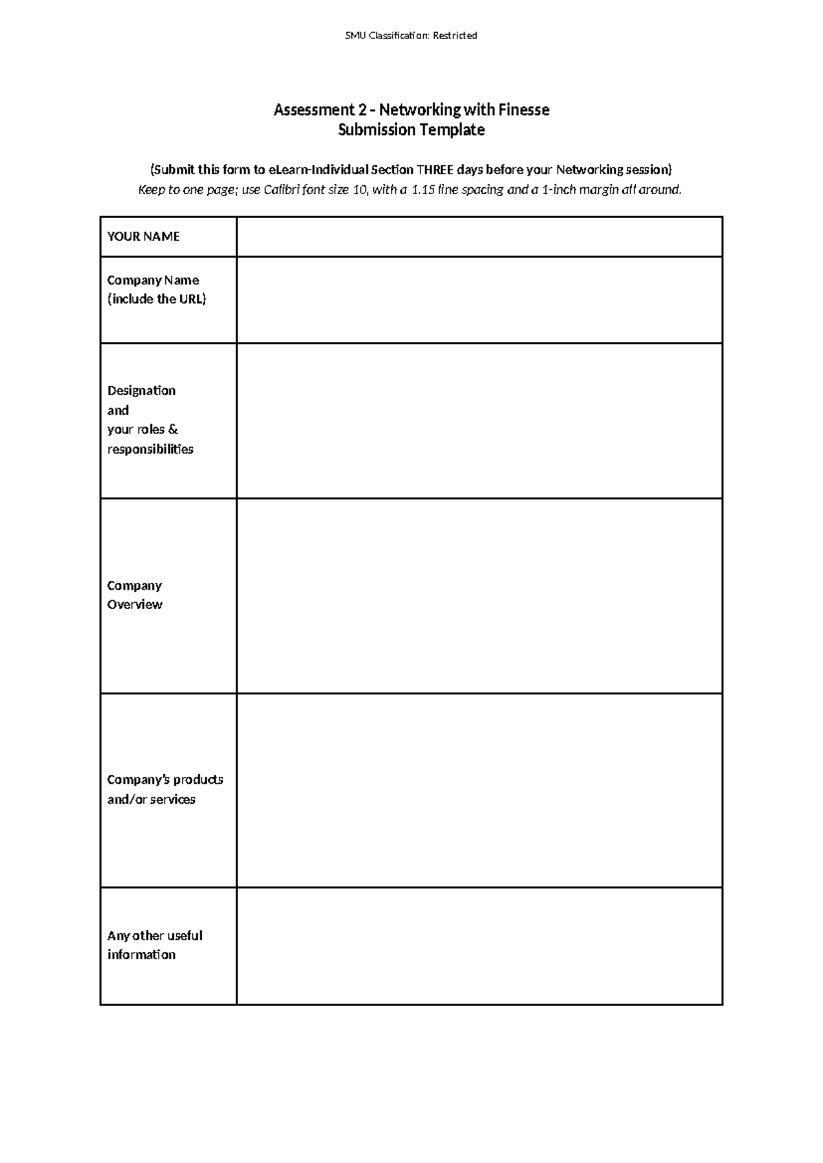 Networking Submission Template - SMU Classification: Restricted ...