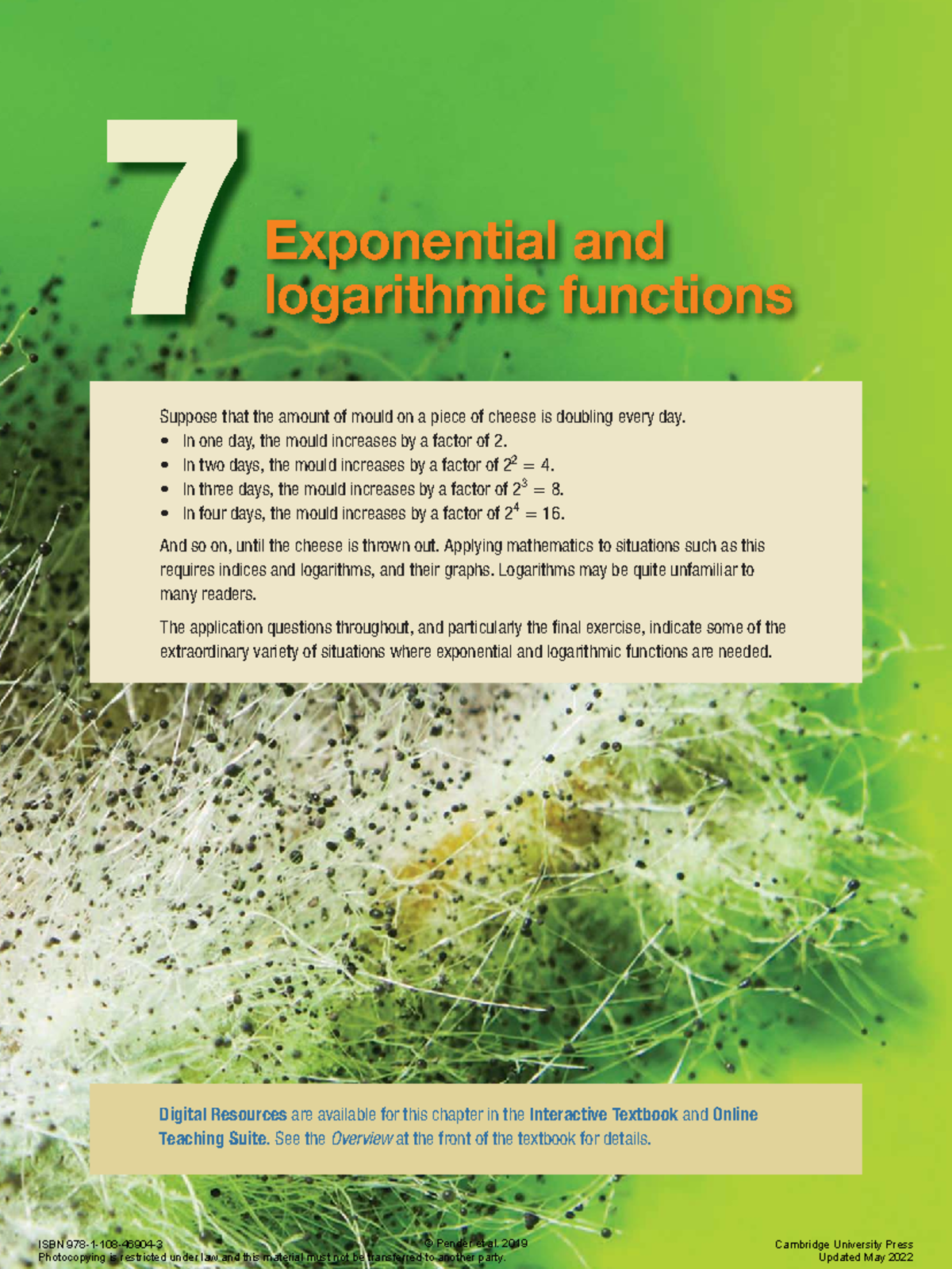 CMS6 Advanced 11 Chapter 7: Exponential and Logarithmic Functions - Studocu