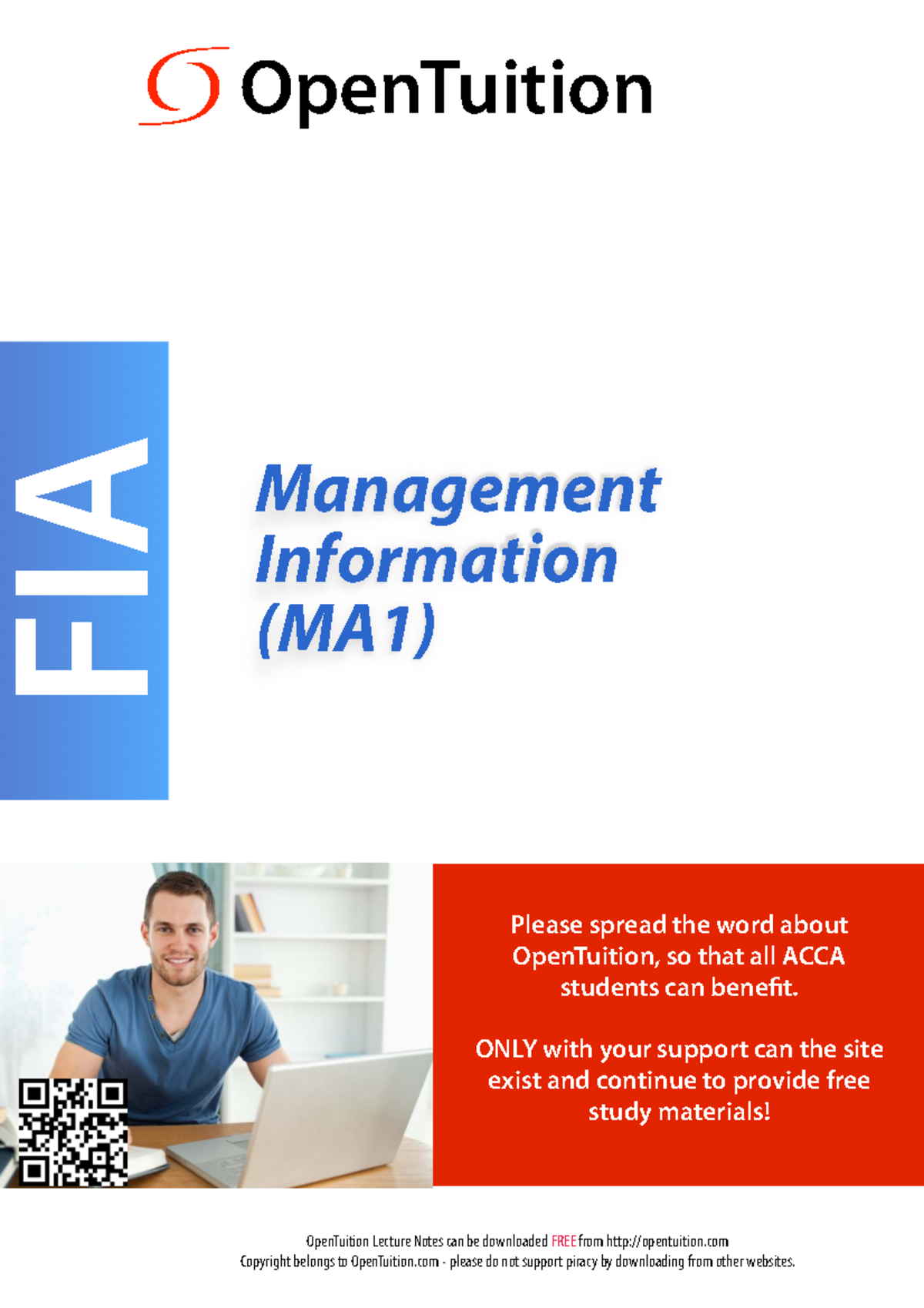 FIA MA1 Management Information Lecture Notes - OpenTuition Guide - Studocu