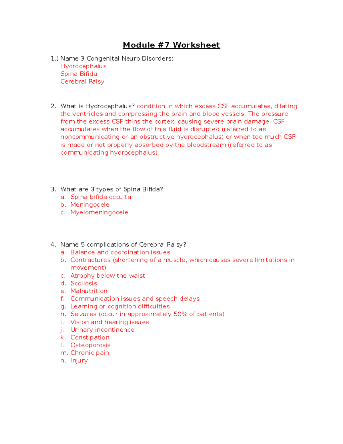 Module #7 Worksheet- Answer KEY - Module #7 Worksheet 1.) Name 3 ...