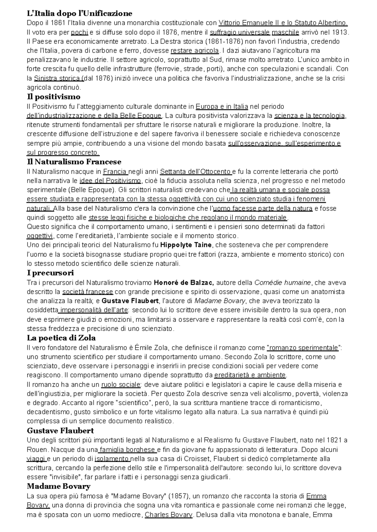 Verga e il Naturalismo: Analisi e Temi Principali - Studocu