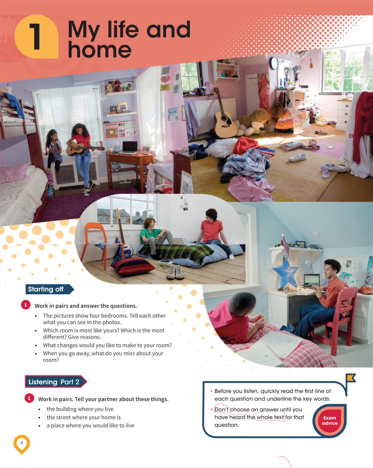 My Life and Home - B1 Cambridge Complete Preliminary Unit 1 Activities ...