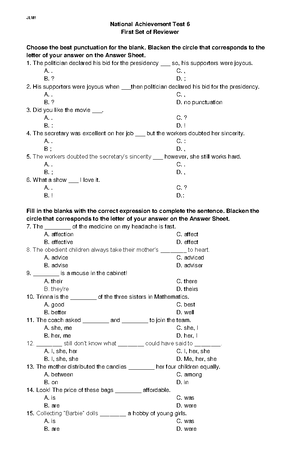 Answer Sheet - ELLNA 2023-2024 MATH, ENGLISH AND FILIPINO - LAST NAME ...