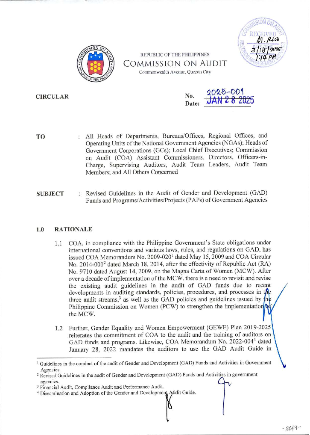 COA- Circular-NO - COA Memo - REPUBLIC OF THE PHILIPPINES COMMISSION ON ...