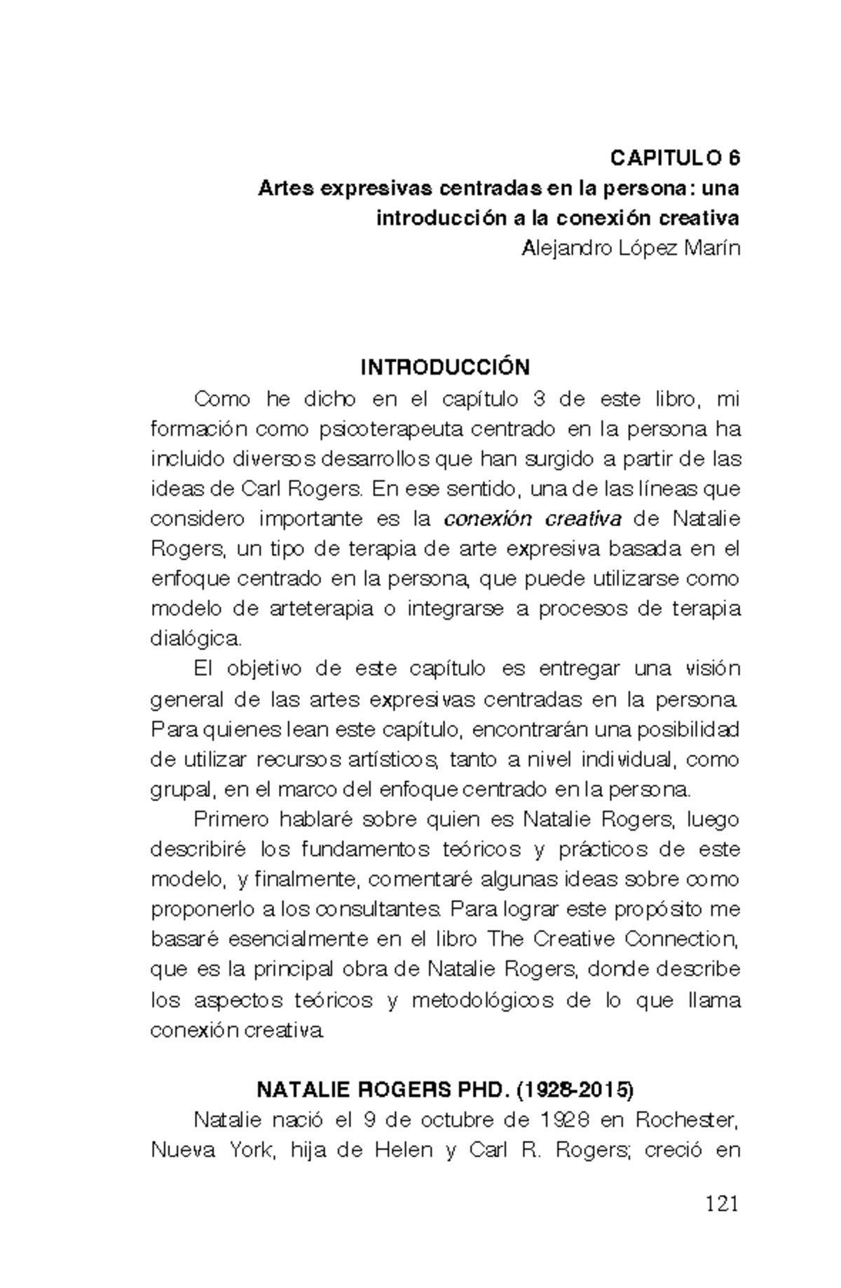 CAPITULO 6: Artes Expresivas Centrada en la Persona - Conexión Creativa ...