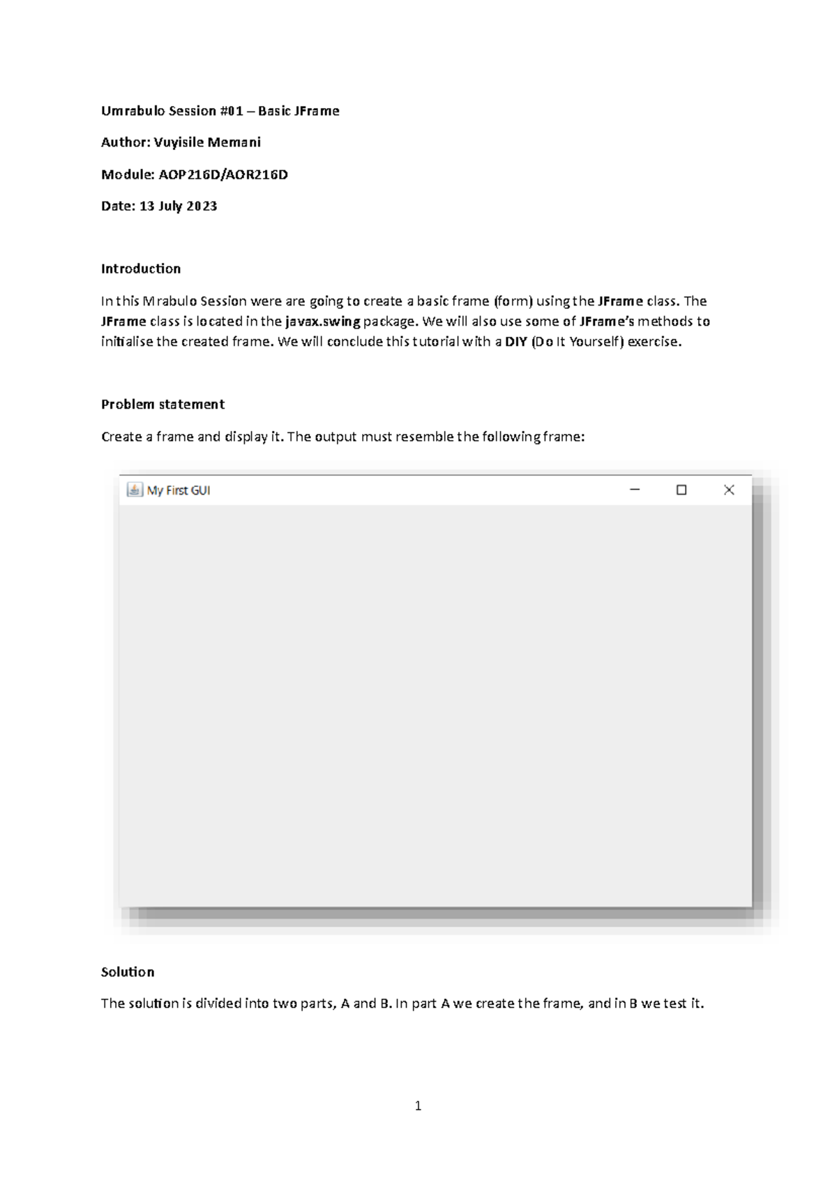 Basic Frame - Lecture Notes (Umrabulo Session) - Studocu