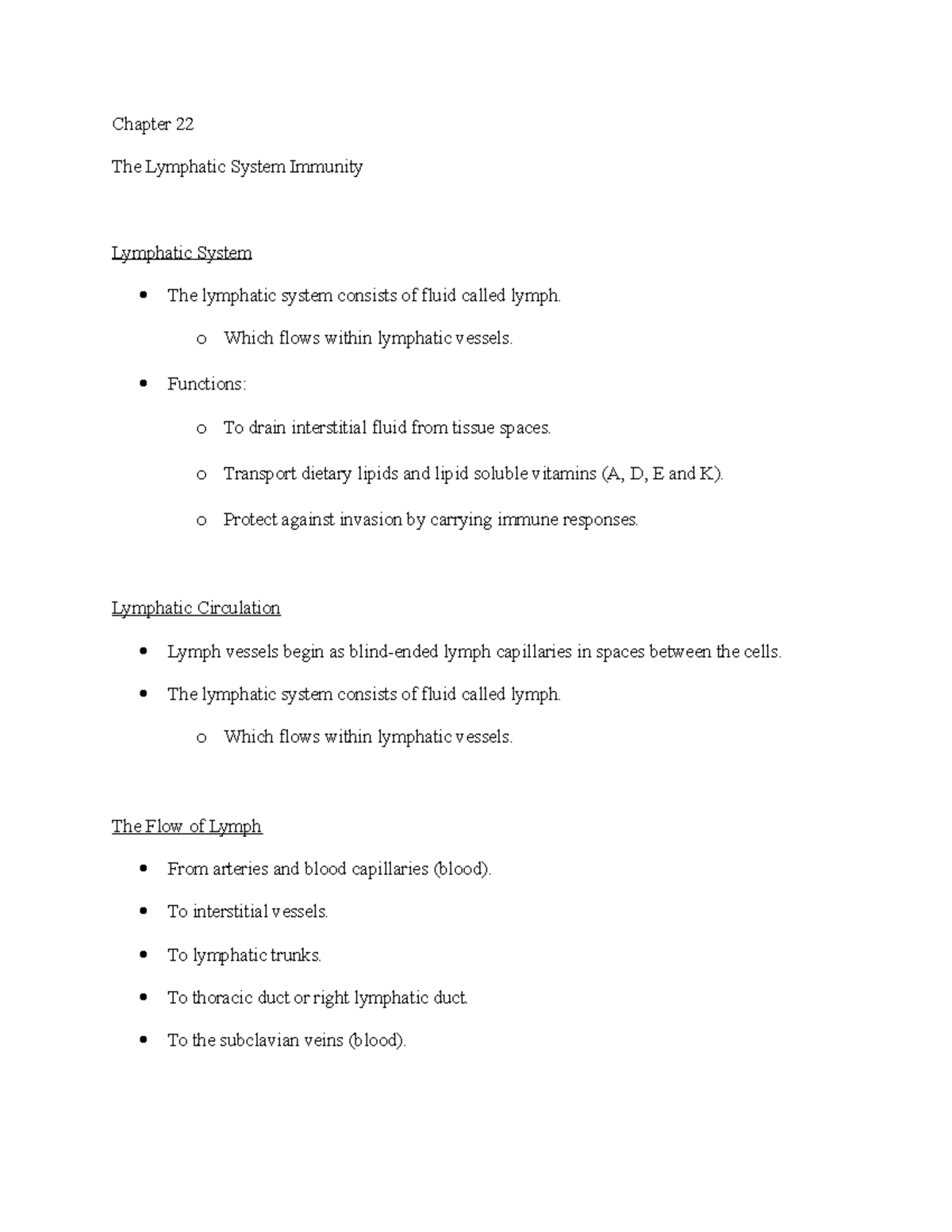 Chapter 22: The Lymphatic System and Immunity Overview - Studocu