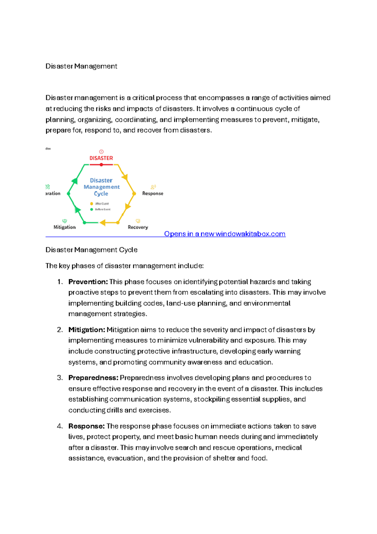 Disaster Management Syllabus Notes: Key Concepts & Approaches - Studocu