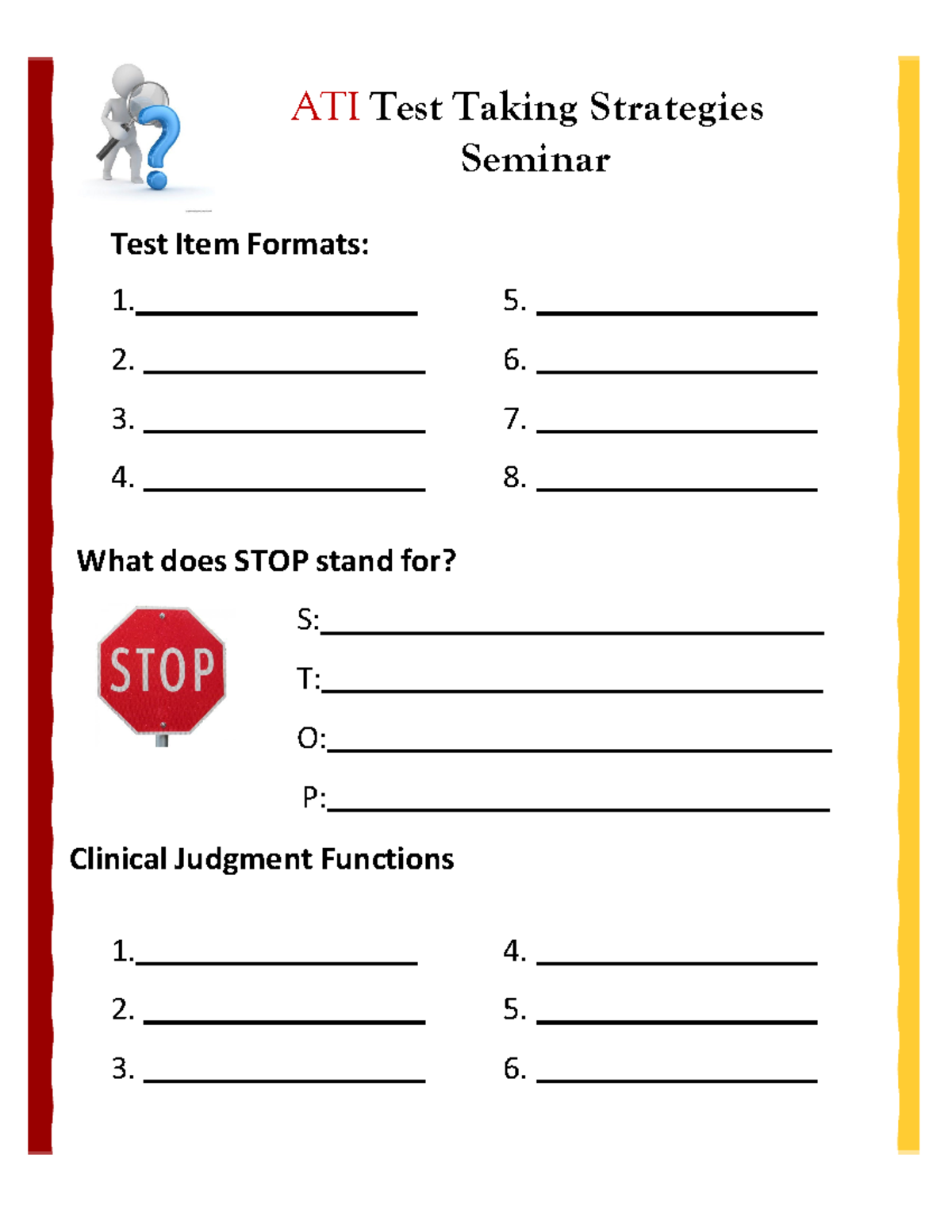 ATI TTSS - chem - chemist - ATI Test Taking Strategies Seminar Test ...