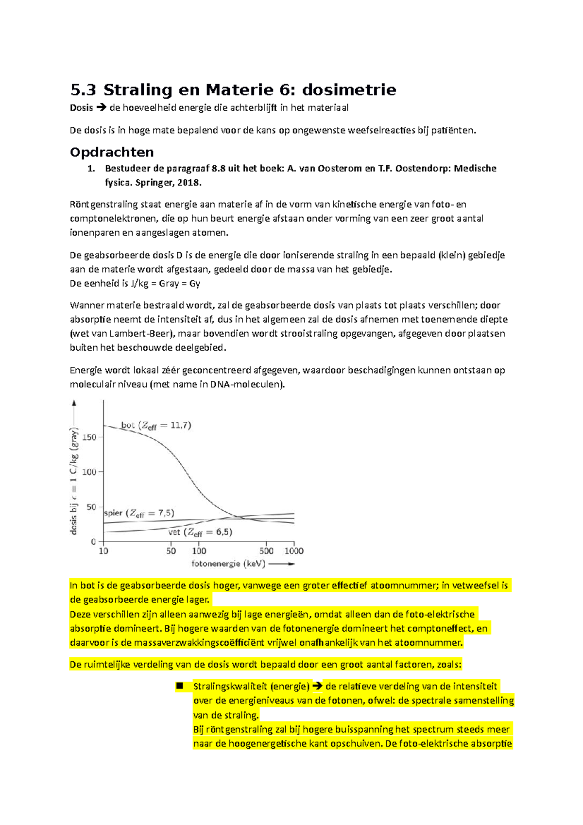 SS ZSO 5.3 Röntgenstraling en Dosimetrie: Analyse en Toepassingen ...