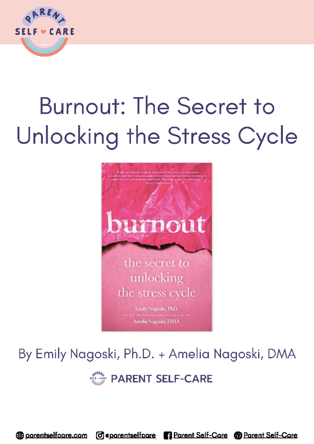 Burnout Summary and Self-Care Strategies: A Guide to Navigating Stress ...