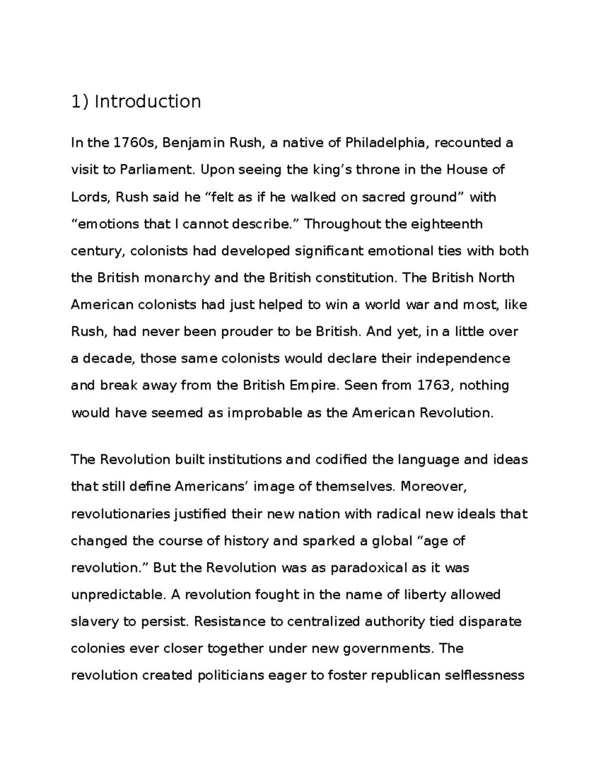 HIST 101: The American Revolution - Causes and Social Impact - Studocu