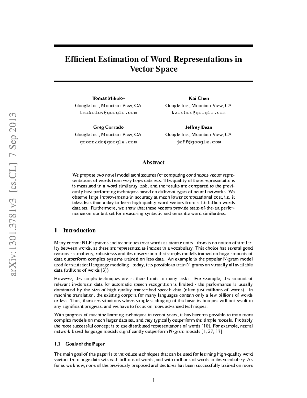 Word2Vec: Efficient Word Representation Estimation in AI (CS 101) - Studocu