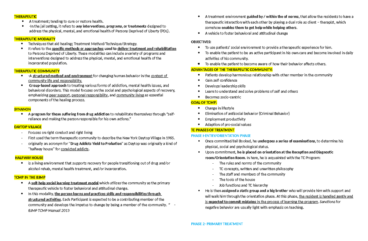 Therapeutic Reviewer - notes - THERAPEUTIC A treatment; tending to cure ...