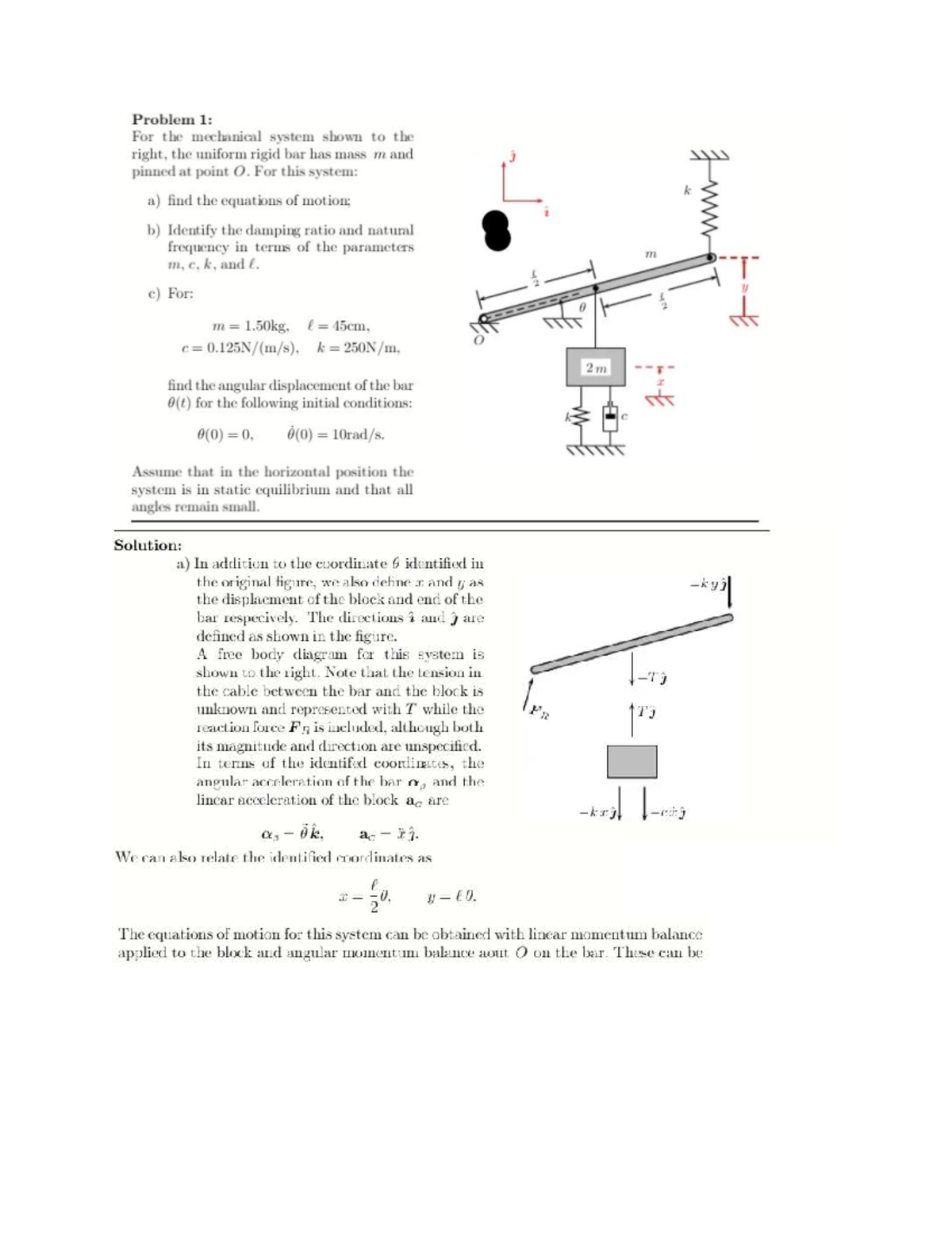 Mechanical System Analysis: Equations of Motion & Dynamics (ENG 101 ...